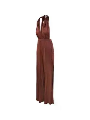 AMAZUIN Lennox Halterneck Plunging Jumpsuit
