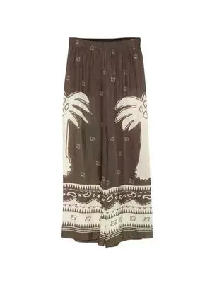 OTTOD'AME Palm-tree-print Palazzo Pants