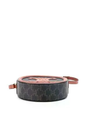 Celine Triomphe Oval Crossbody Bag Coated Canvas And Leather - Brown