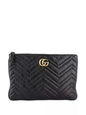 Gucci Gg Marmont Matelassé Leather Clutch