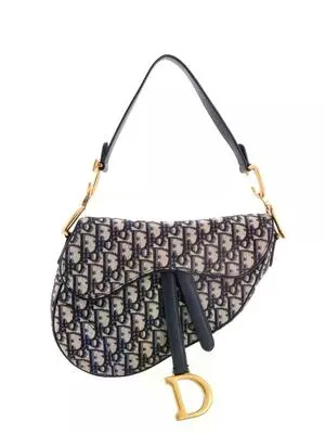 Dior Saddle Handbag Oblique Canvas Medium - Blue