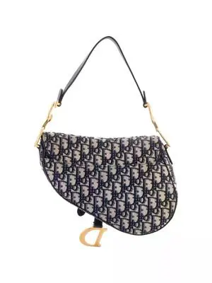 Dior Saddle Handbag Oblique Canvas Medium - Blue