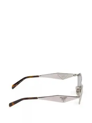 Prada Irregular Metal Frame Sunglasses - Silver