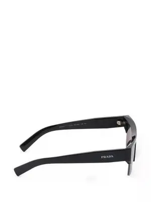 Prada Acetate Semi-rimless Sunglasses - Black
