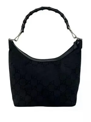 Gucci Gg Nylon Bamboo Shoulder Bag