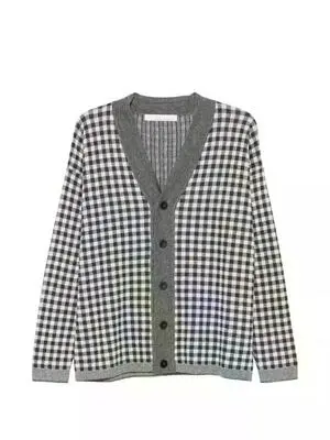 ORIGINAL VINTAGE Gingham-pattern Cardigan