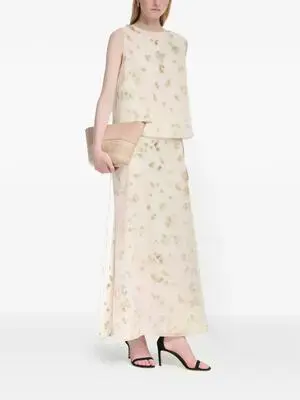 Altuzarra Ankle Length Petal-print Skirt - White
