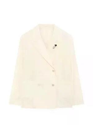 LARDINI Double-breasted Deconstructed Blazer