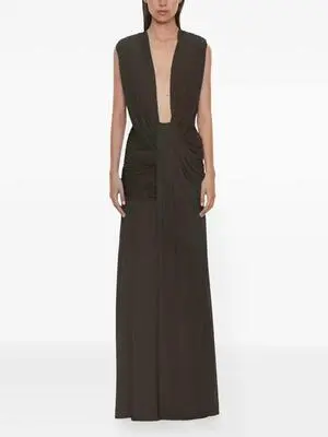 Christopher Esber Draped Maxi Dress - Brown