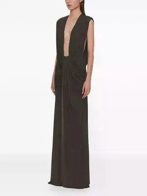 Christopher Esber Draped Maxi Dress - Brown