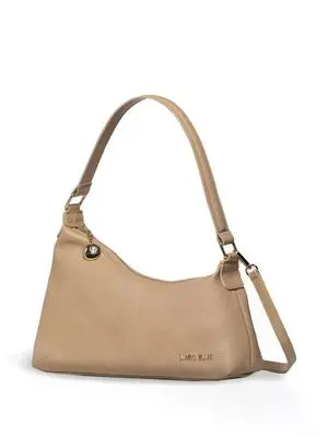 MARC ELLIS Grained Leather Shoulder Bag - Neutrals