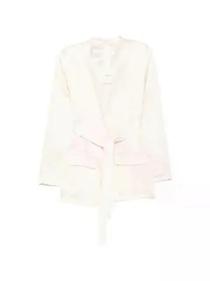 MONOCHROME Belted Satin-finish Jacket