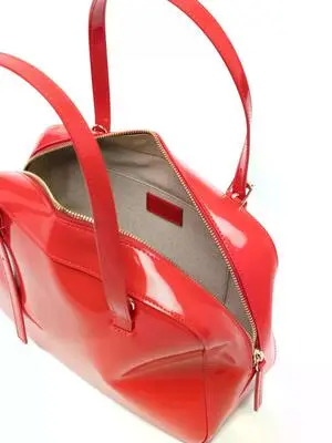 A.p.c. Patent-finish Buckle-detail Tote Bag - Red