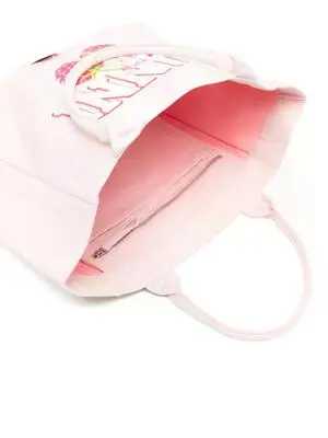 GANNI Logo-print Shoulder Bag - Pink