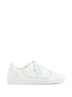 Valentino Garavani Backnet Calfskin Trainers - White