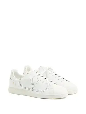 Valentino Garavani Backnet Calfskin Trainers - White