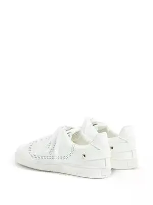 Valentino Garavani Backnet Calfskin Trainers - White