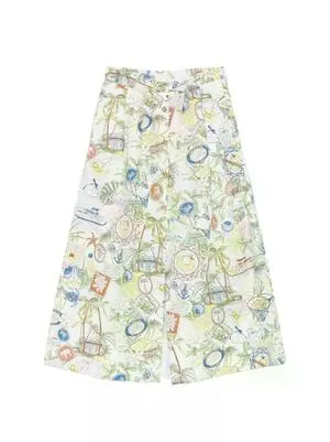 Maje Printed Maxi Skirt With Integrated Shorts