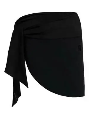 Balmain Asymmetric Tie Sarong - Black
