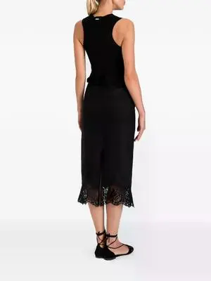 TWINSET Lace Trim Midi Skirt