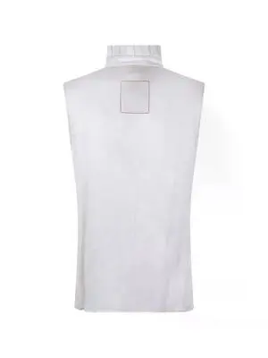 UMA WANG Pleated-neck Sleeveless Blouse
