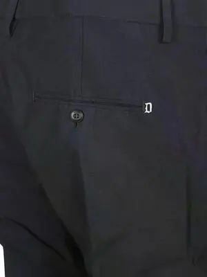 DONDUP Logo-plaque Turn-up Trousers - Blue