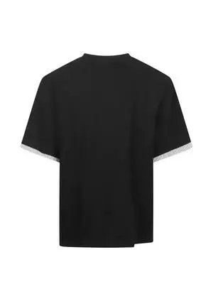 JIL SANDER Striped-trim T-shirt