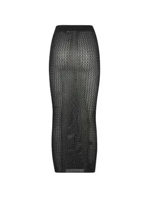 Wolford Daisy Open-knit Midi Skirt - Black
