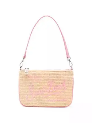 MC2 SAINT BARTH Embroidered Raffia Tote Bag