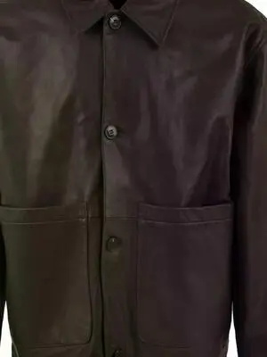 AMARANTO Patch-pocket Leather Jacket