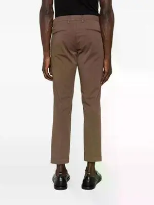 ENTRE AMIS Pressed-crease Tailored Trousers - Brown