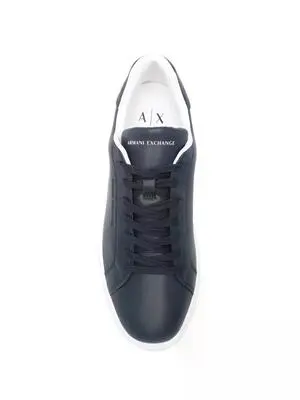 Armani Exchange Logo-debossed Leather Sneakers
