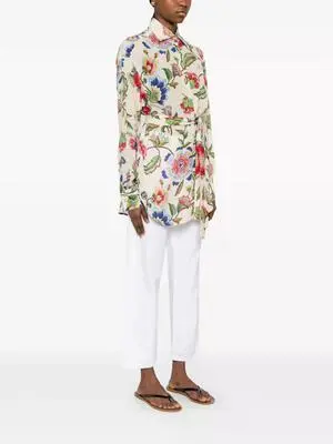 ARCHIVIO '67 Floral-print Belted Shirt