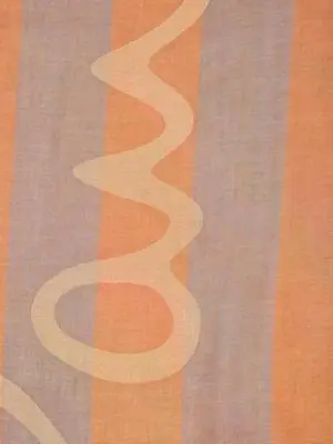 Paul Smith Striped Logo-print Scarf - Orange