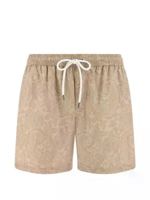 Boggi Milano Paisley-print Swimsuit - Neutrals