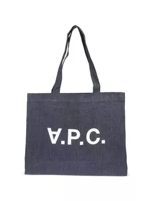A.p.c. Daniela Logo-print Denim Tote Bag - Blue