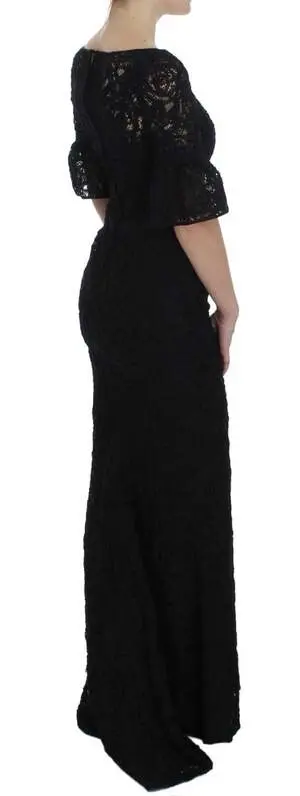 Dolce & Gabbana Floral Lace Bodycon Maxi Dress