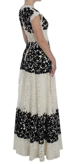 Dolce & Gabbana Floral Lace Ricamo Maxi Dress