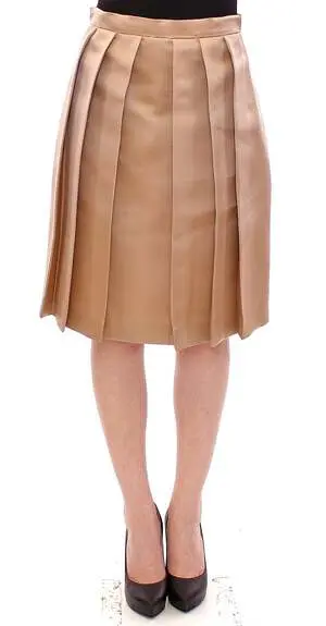ANDREA INCONTRI Silk Mini Pleated Skirt