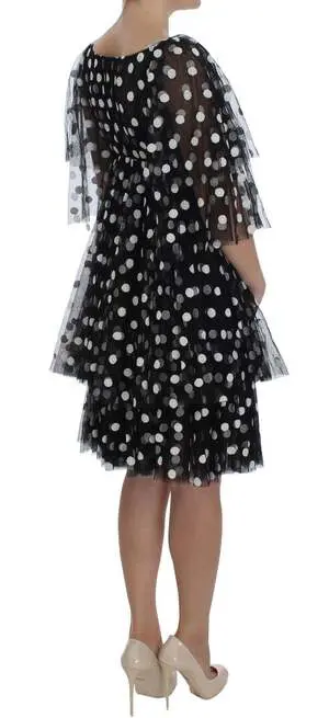 Dolce & Gabbana Polka Dotted Ruffled Dress