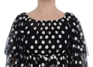 Dolce & Gabbana Polka Dotted Ruffled Dress