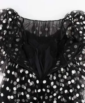Dolce & Gabbana Polka Dotted Ruffled Dress