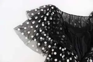 Dolce & Gabbana Polka Dotted Ruffled Dress