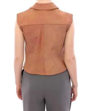 LA MAISON DU COUTURIER Leather Jacket Vest
