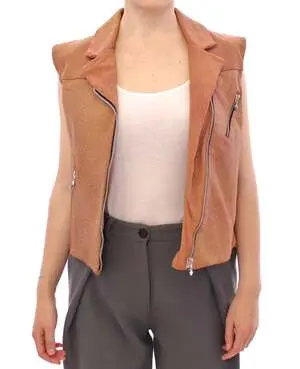 LA MAISON DU COUTURIER Leather Jacket Vest