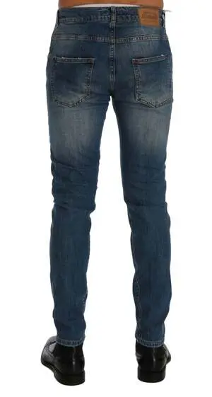 FRANKIE MORELLO Slim Fit Jeans With Ripped Detailing