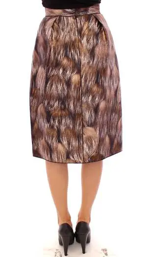 Dolce & Gabbana Floral Silk Straight Full Skirt