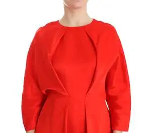 FYODOR GOLAN Mini Linen Sheath Dress 3/4 Sleeve