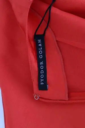 FYODOR GOLAN Mini Linen Sheath Dress 3/4 Sleeve