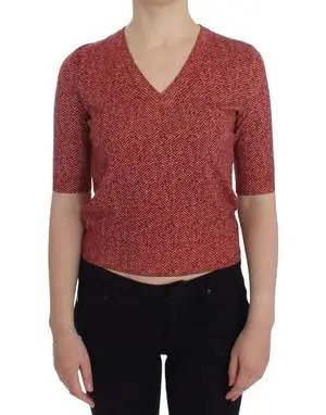 Dolce & Gabbana Wool Tweed Short Sleeve Pullover Sweater